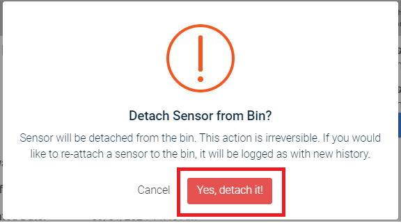 Detach A Fill Level Sensor from an Container