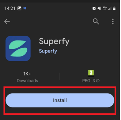 Download the Superfy Mobile App